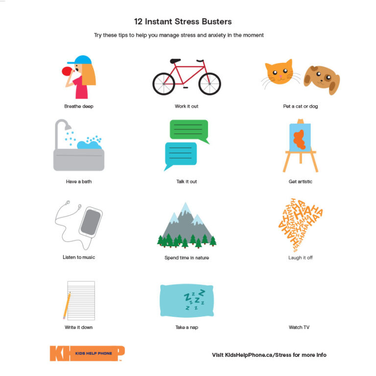 12 instant stress busters - Kids Help Phone